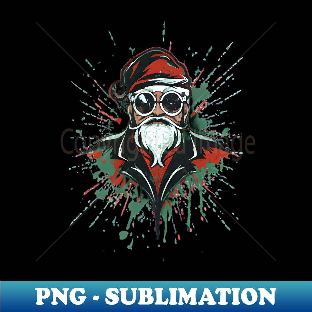 santa wearing glassed with effect splash - Vintage Sublimati | Inspire ...