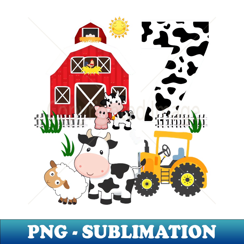 Oink Baa Moo Im 7 Farm Theme Birthday Gift 7 Yrs Old - Uniqu | Inspire ...