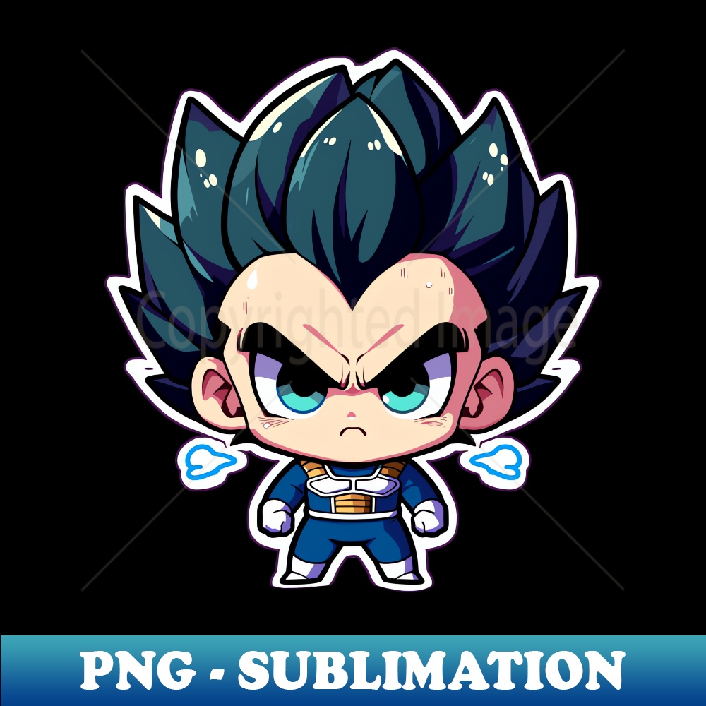 Chibi Vegeta - Mad and Ready to Fight Sticker - PNG Transpar | Inspire ...