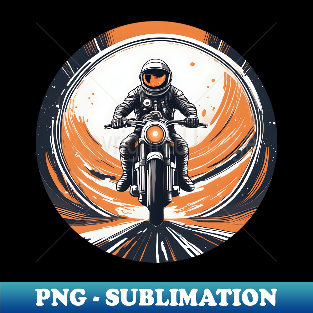 Saturn Ring Ride V - Astronaut motocyclist in space - PNG Tr | Inspire ...