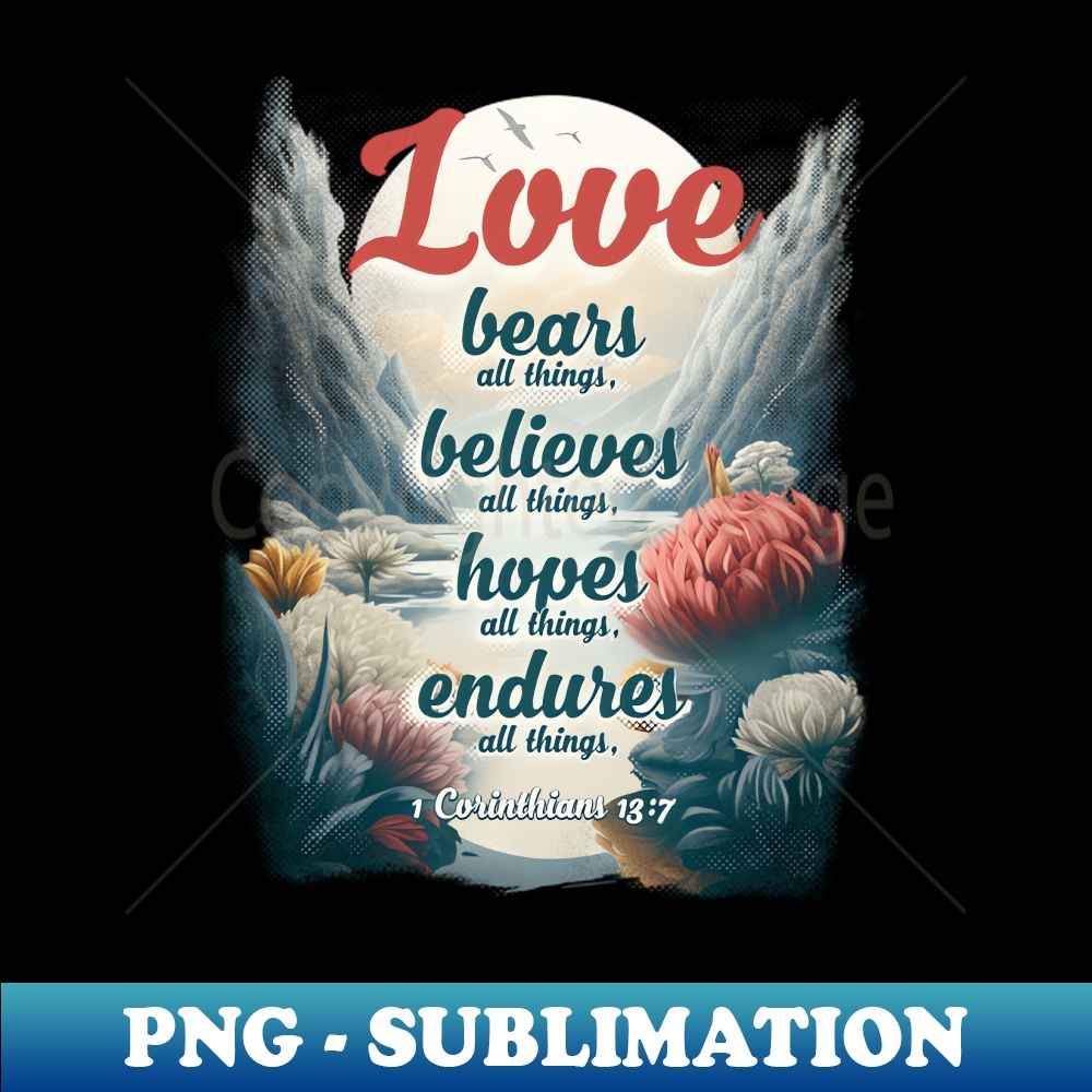 1 CORINTHIANS 137 - PNG Sublimation Digital Download - Perfe | Inspire Uplift