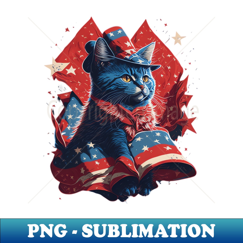 Patriotic Kitties - 4th of July Cats - Vintage Sublimation P | Inspire ...