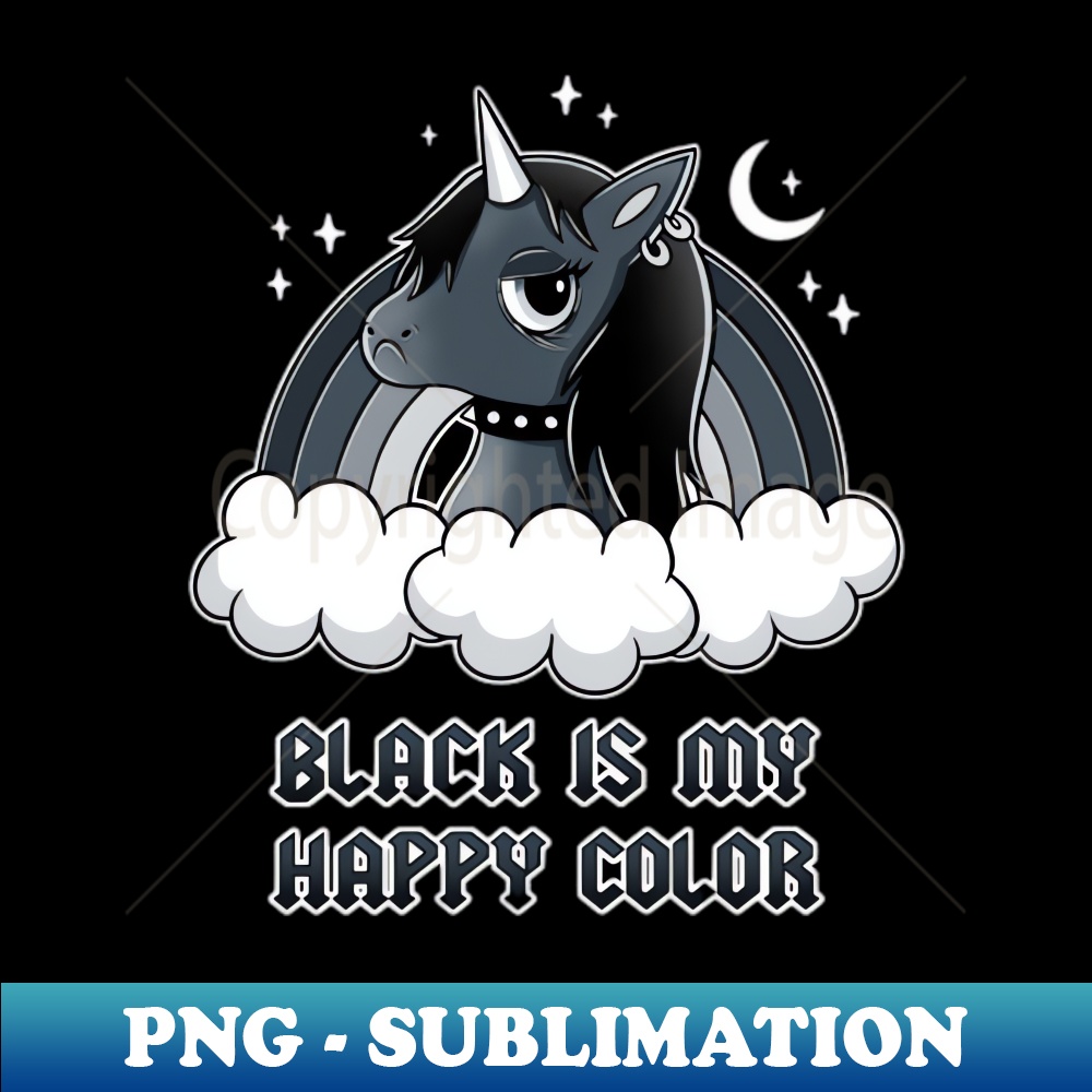 Black is my happy Color - Exclusive PNG Sublimation Download - Inspire ...
