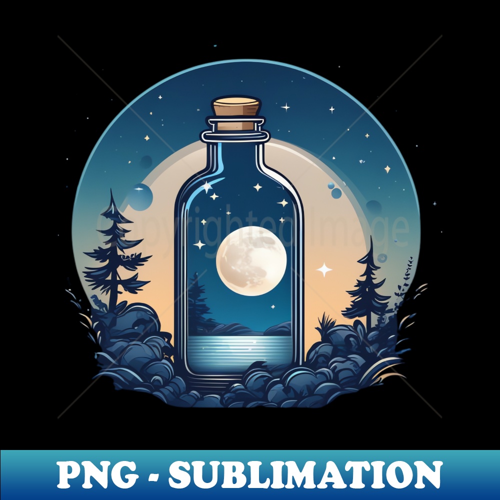 catching the moon in bottle - Instant PNG Sublimation Downlo | Inspire ...