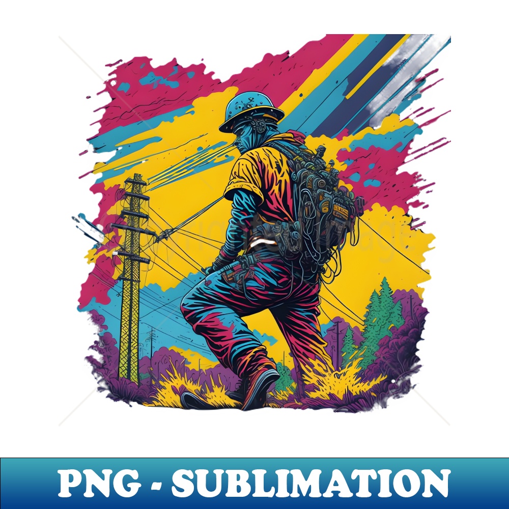 Lineman Design for hardworking linemen - Retro PNG Sublimati | Inspire ...