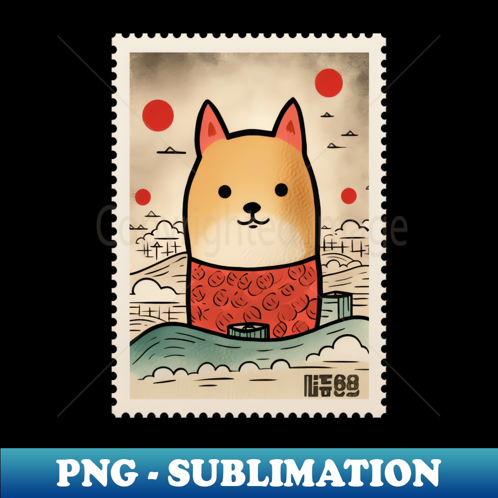 Postage Stamp Shiba Inu - Professional Sublimation Digital D | Inspire ...