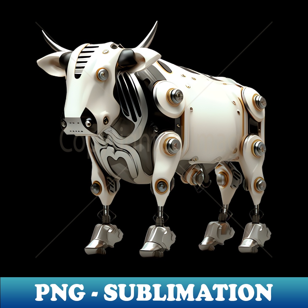 White Cow Robot Robot Sculpture Mechanical Bull - Premium | Inspire Uplift