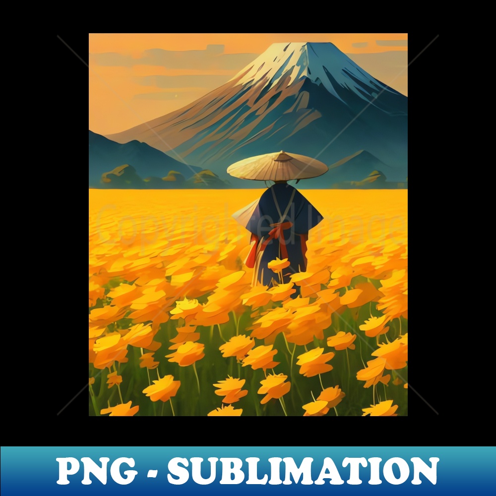 Journey To Mount Fuji - Samurai and Wildflower Impressionism - Inspire ...