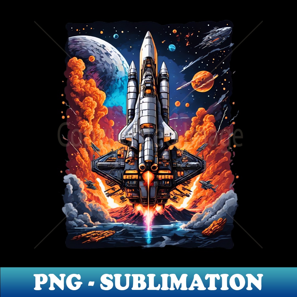 Launching Space battleship space ship adventures retro vinta | Inspire ...