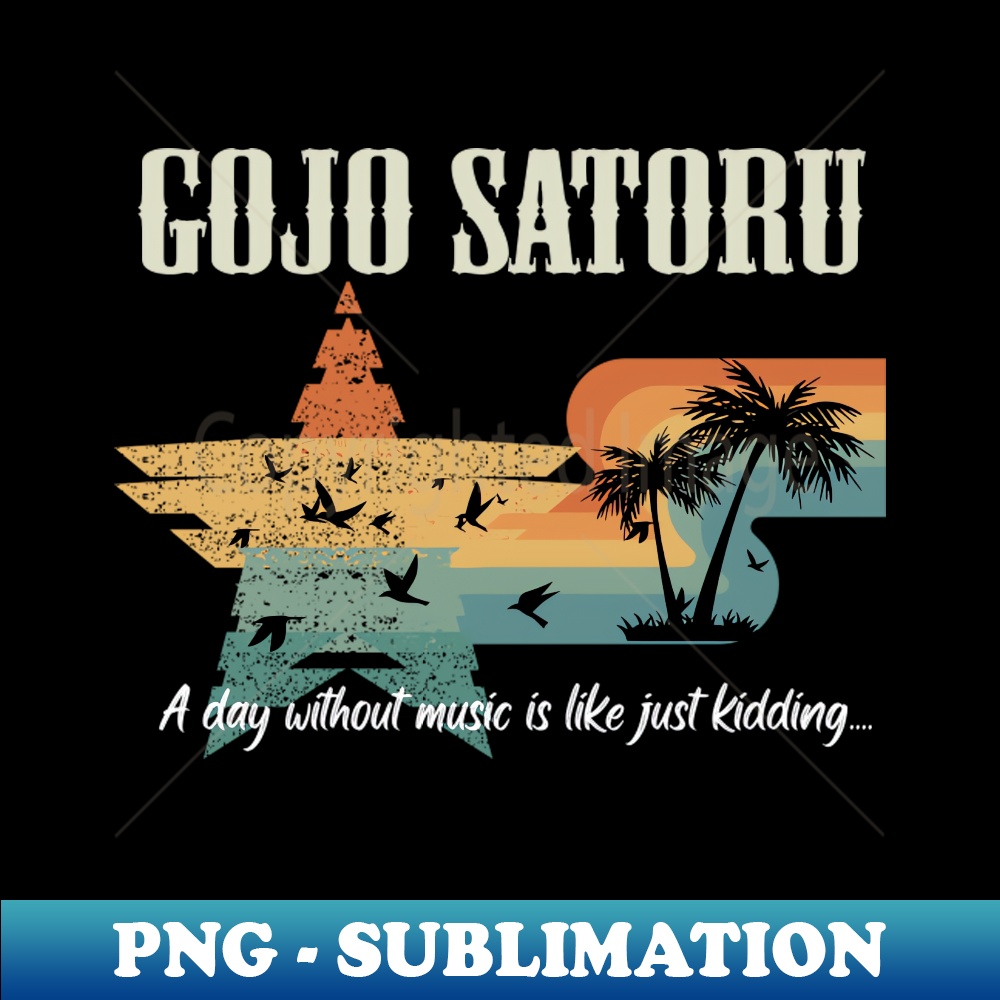 GOJO SATORU RAPPER - Retro PNG Sublimation Digital Download | Inspire ...