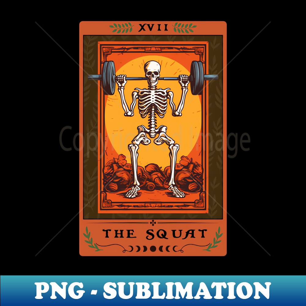 The Squat Tarot Card Weightlifting Bodybuilder - PNG Transpa - Inspire ...