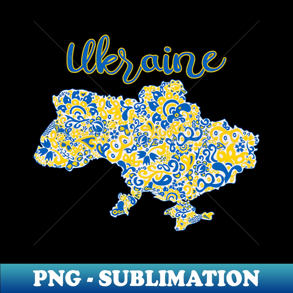 Folkloric pattern map of Ukraine typography - Professional S | Inspire ...