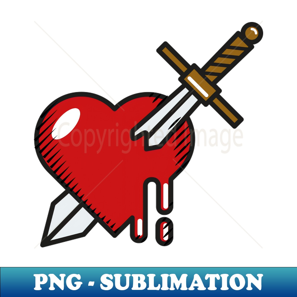 Valentines Day Sword Kill Heart - High-Quality PNG Sublimati | Inspire ...