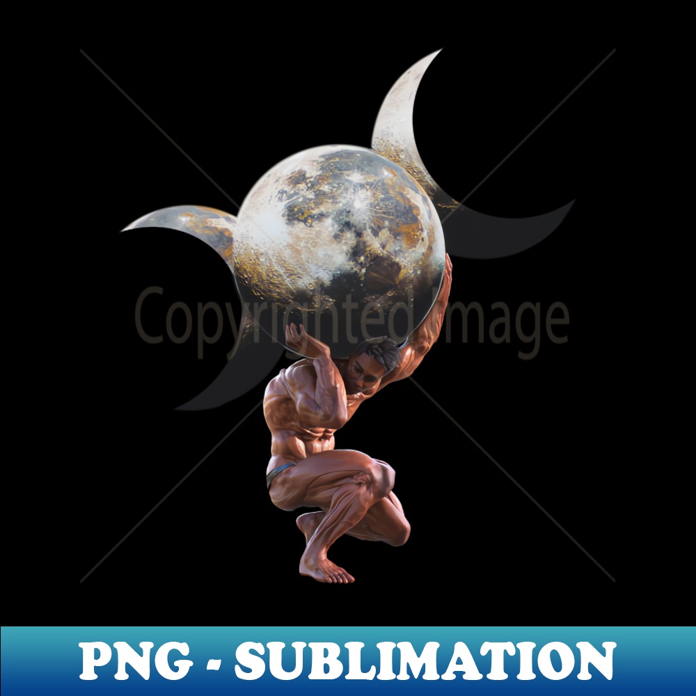 atlas holding up the moon - Signature Sublimation PNG File - | Inspire ...