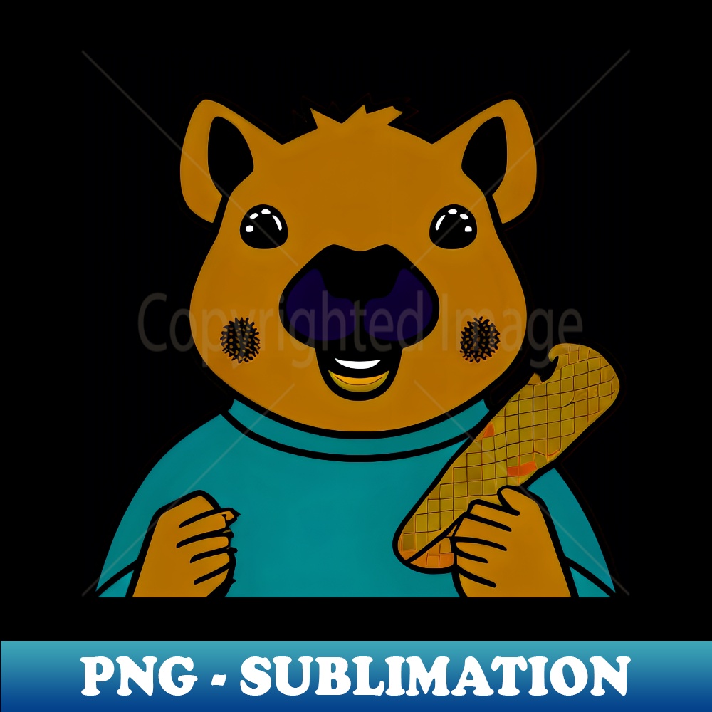 Capybara with waffle - PNG Transparent Sublimation Design - | Inspire ...