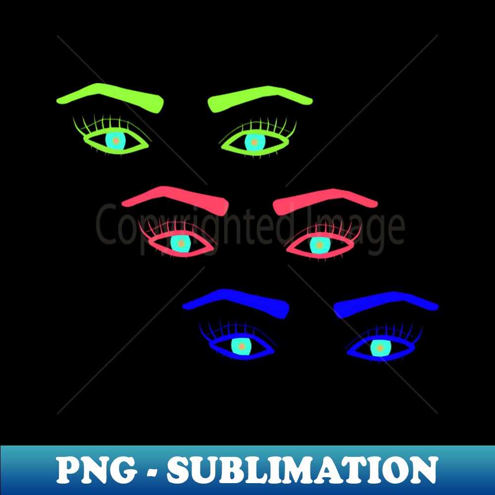 Neon Magical eyes - Artistic Sublimation Digital File - Bold | Inspire ...