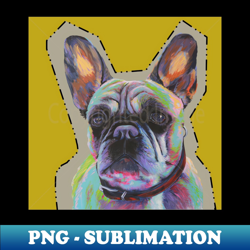 The Big Colourful Frenchie - Signature Sublimation PNG File | Inspire ...