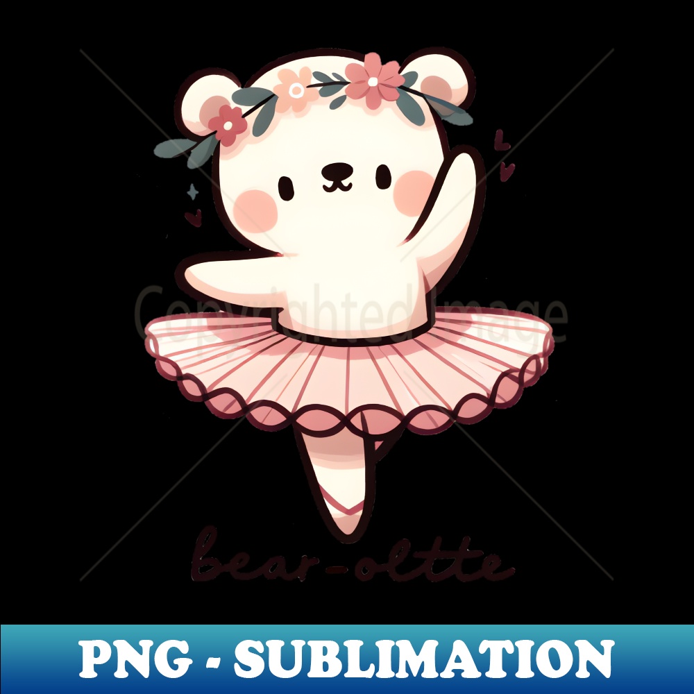 Ballet Dancing Bear - Instant PNG Sublimation Download - Fas | Inspire Uplift