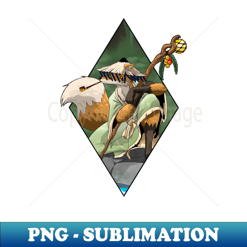 Fox sage by river smoking pipe - Elegant Sublimation PNG Dow | Inspire ...