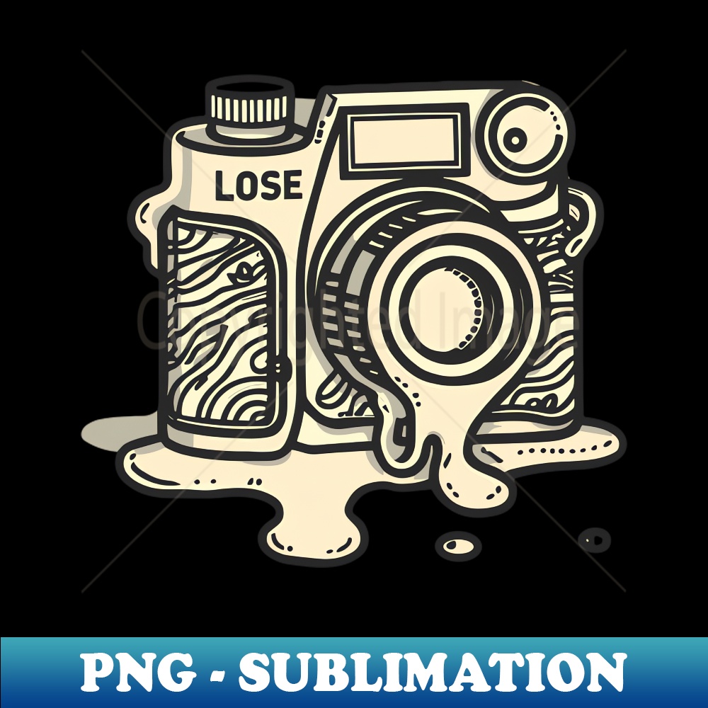 Melting line art drawing of a vintage camera - PNG Transpare | Inspire ...