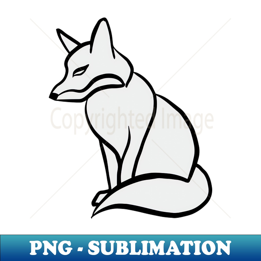 Fox Line Drawing - Special Edition Sublimation PNG File - Re | Inspire ...