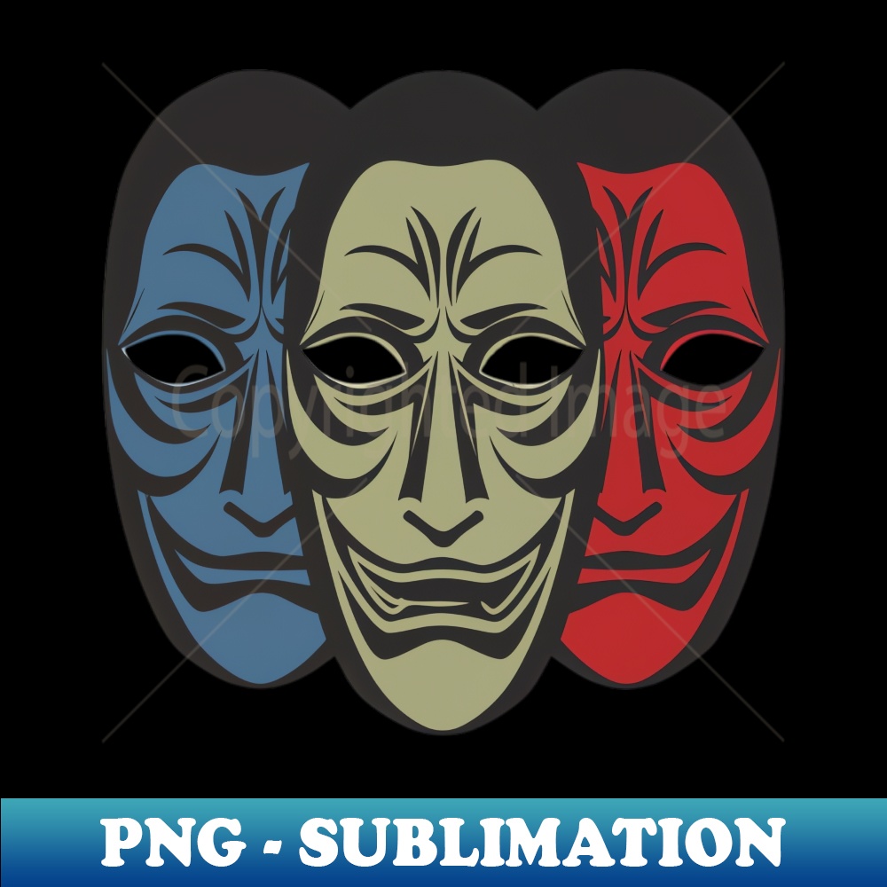 Noh Masks - three mask - Decorative Sublimation PNG File - R | Inspire ...