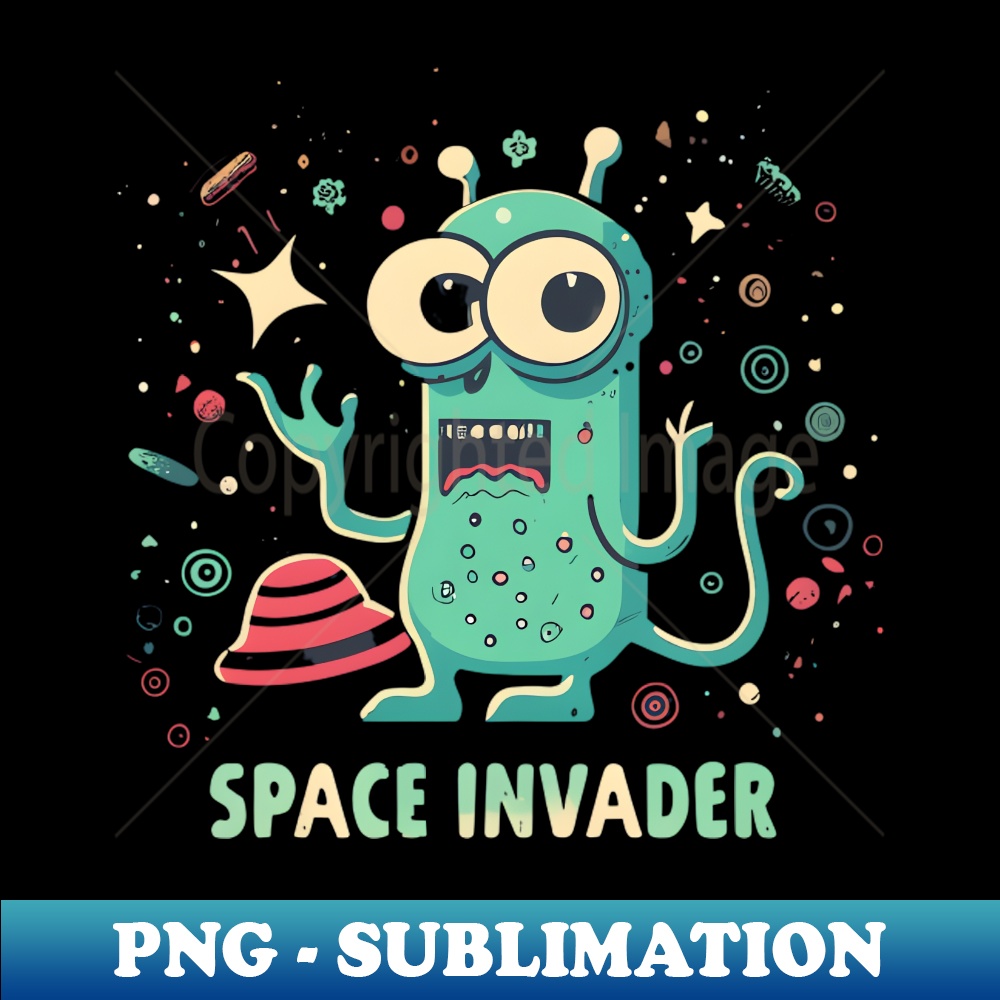 Space Invader Alien Space - Instant Sublimation Digital Down | Inspire ...