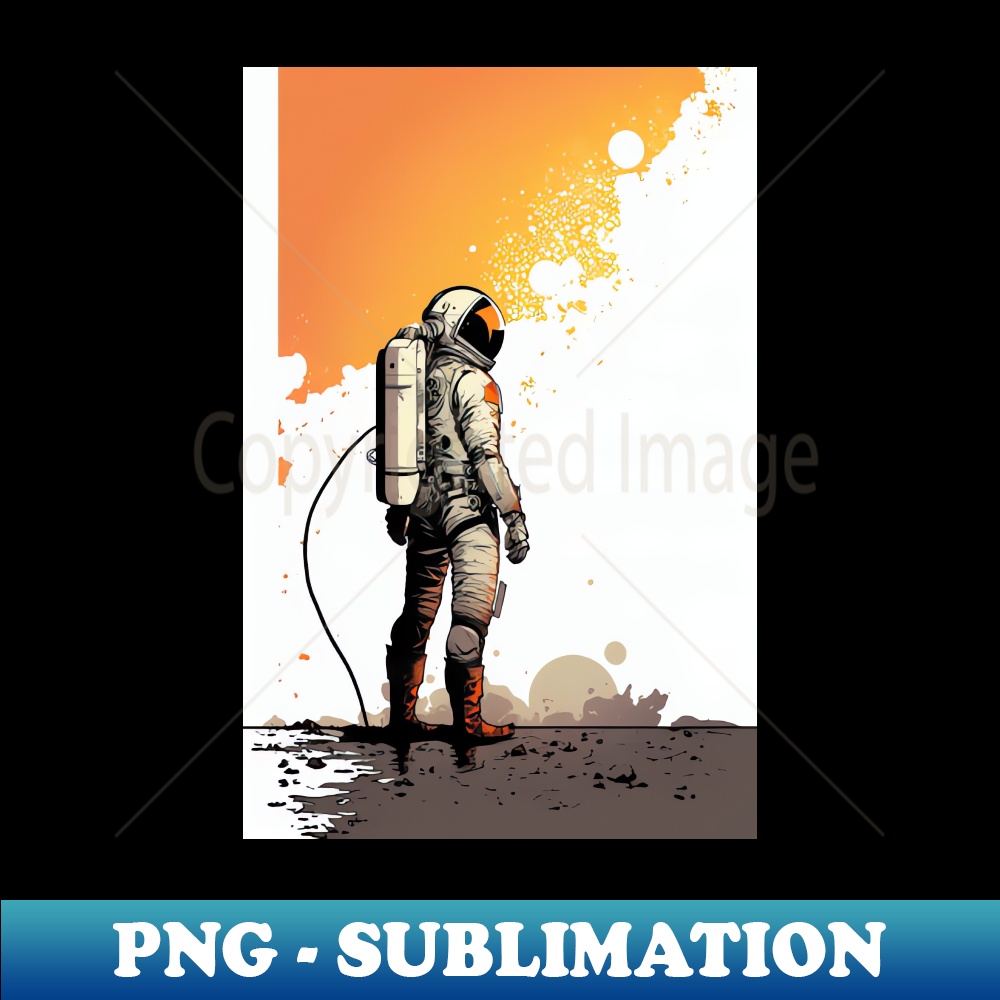 Lost In Space Astronaut Cartoon Poster Cosmos Surreal Scienc - Inspire ...