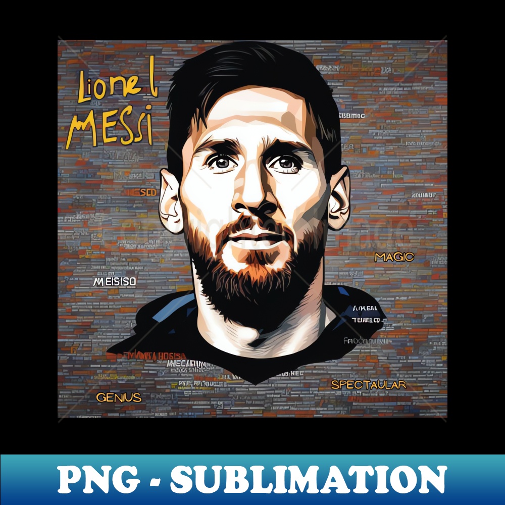 Lionel Messi Artwork Gift - PNG Transparent Digital Download | Inspire ...