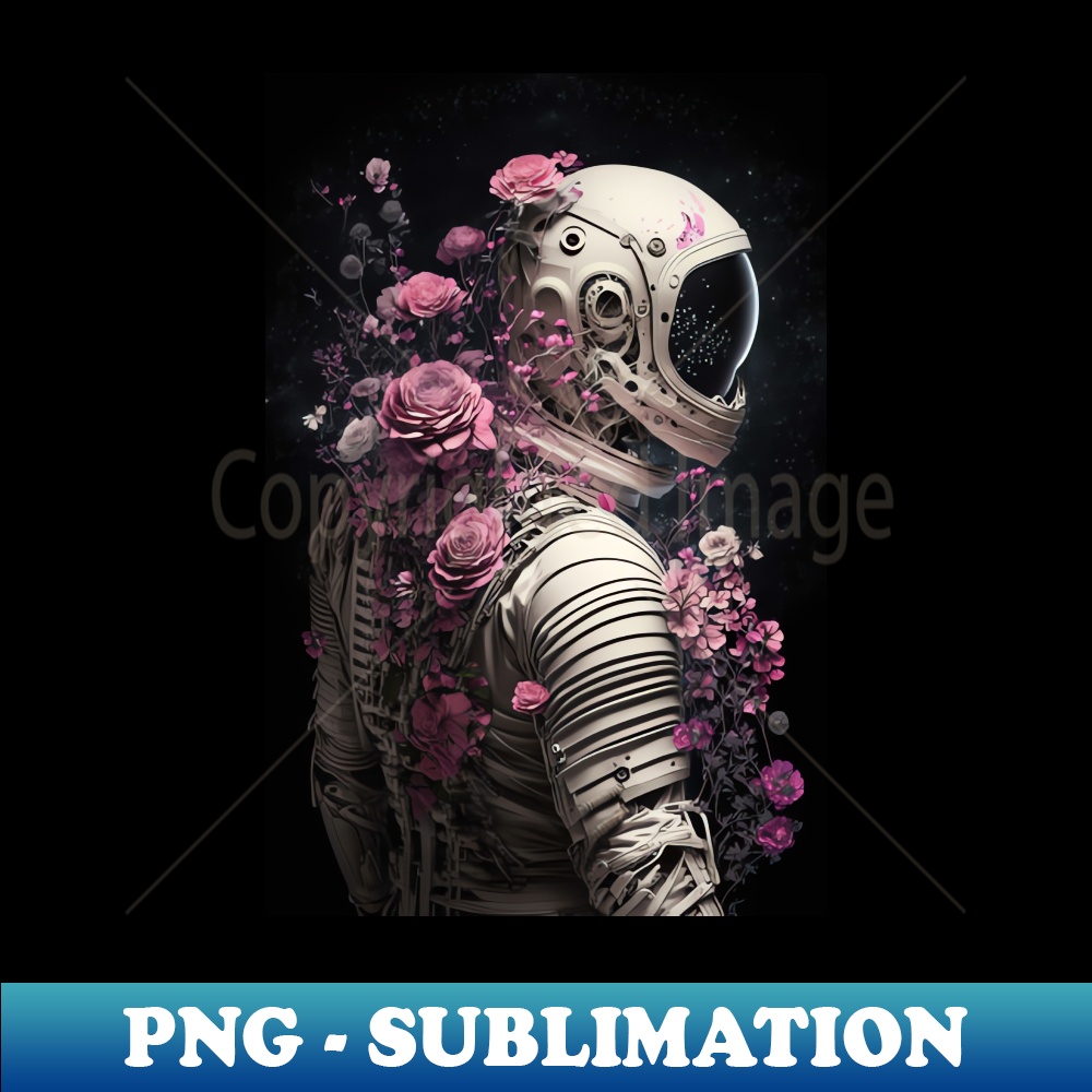 Lost In Space Astronaut Covered with Flowers Trippy Cosmos S | Inspire ...