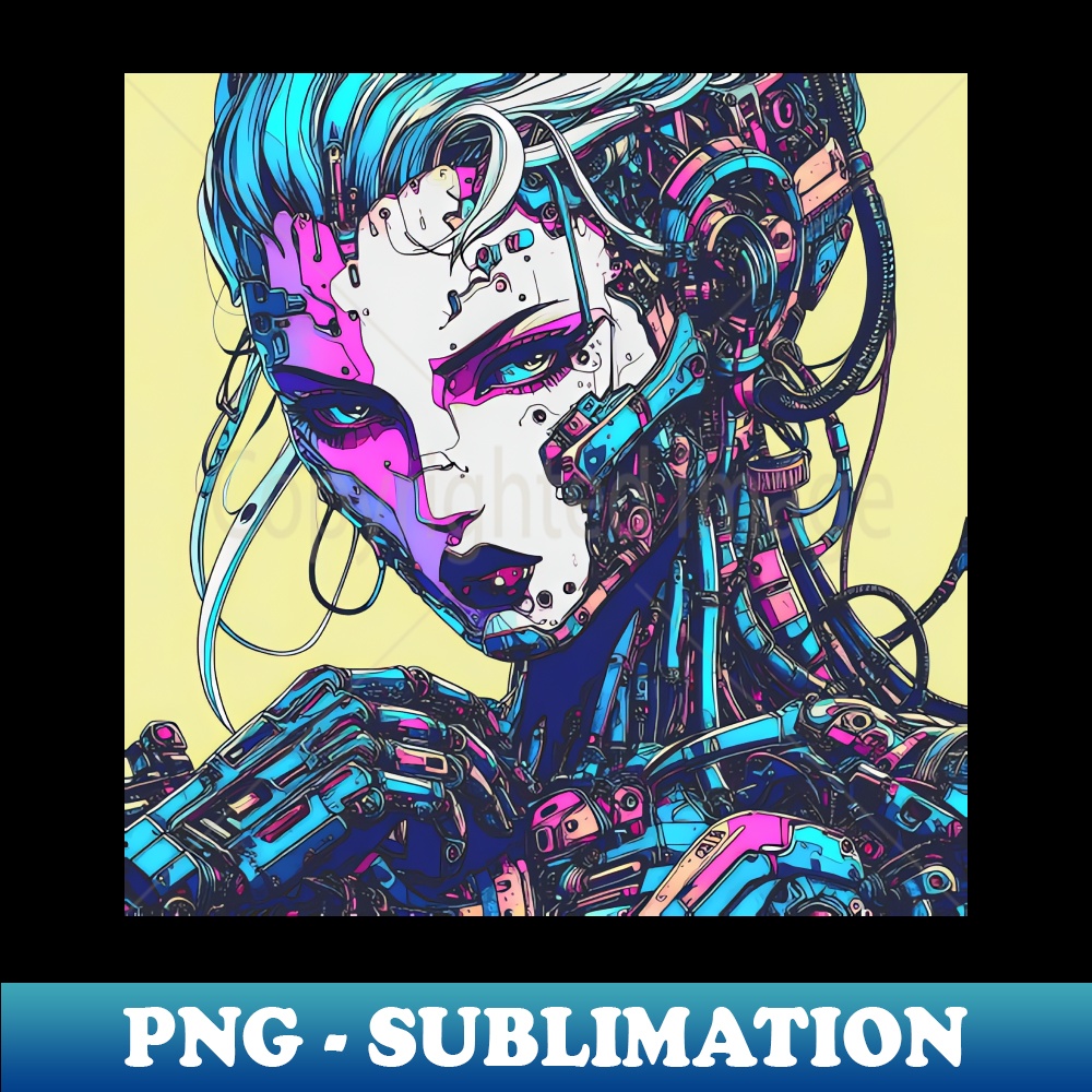 Cyborg Woman - Elegant Sublimation PNG Download - Vibrant an - Inspire ...