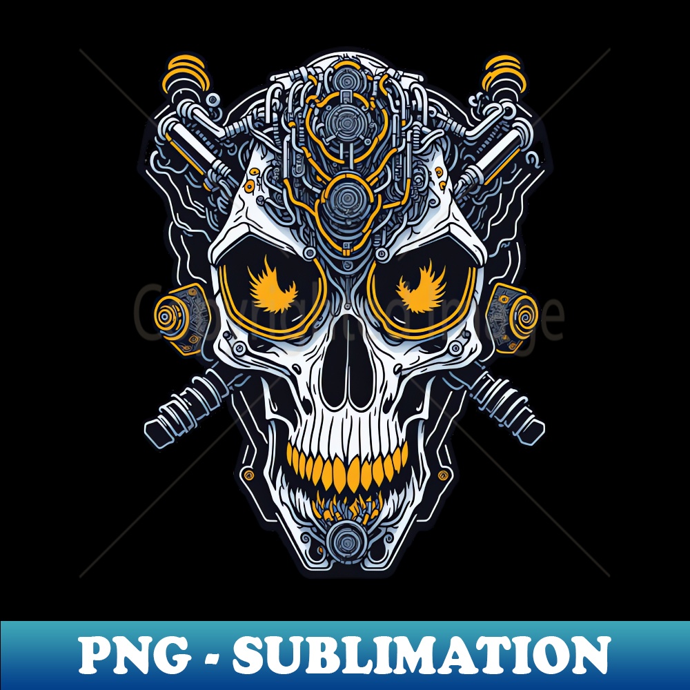Mecha Skull S03 D58 - PNG Transparent Digital Download File | Inspire ...