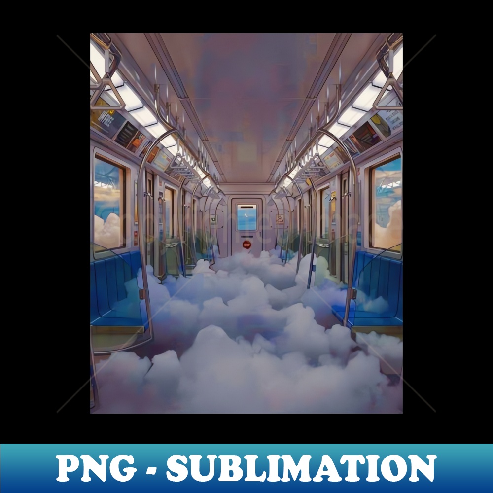 Dreamcore Cloudy Train - Dreamy - Sublimation-Ready PNG File | Inspire ...