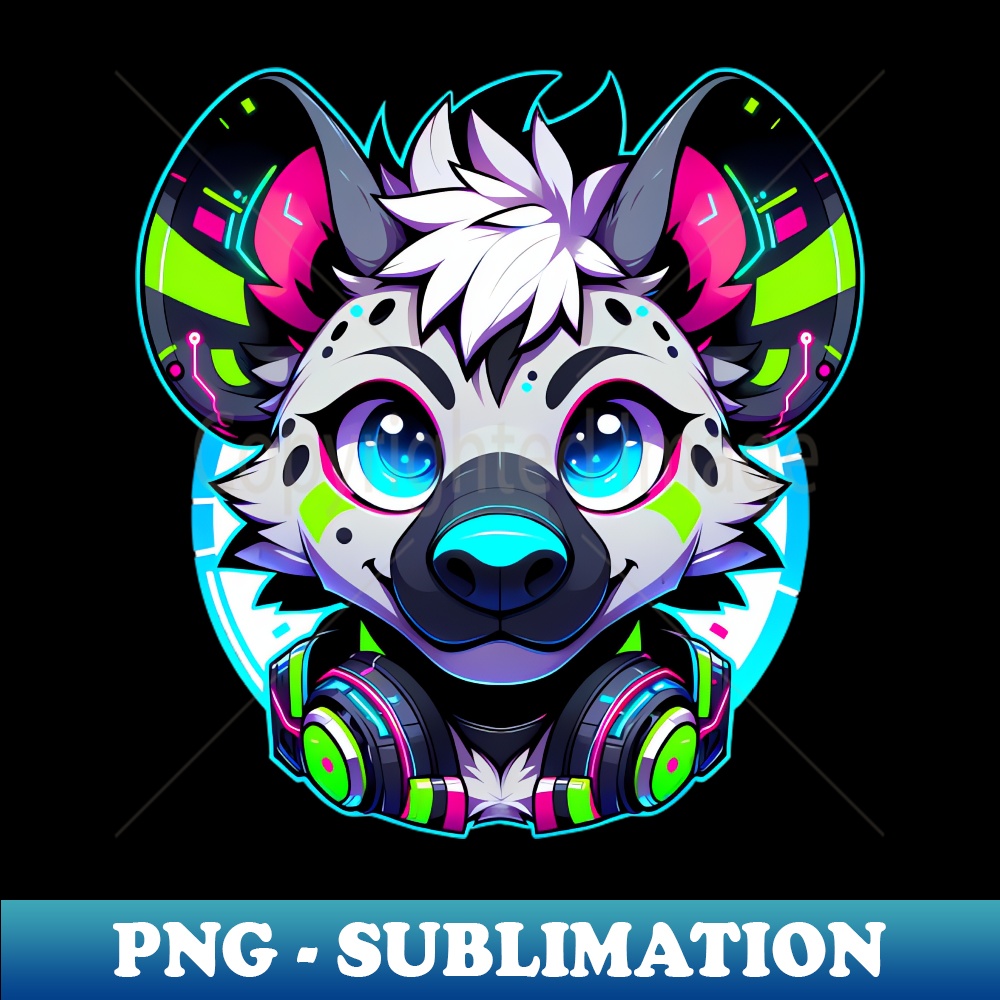Cyberpunk Neon Furry Anthro Hyena - Digital Sublimation Down | Inspire ...