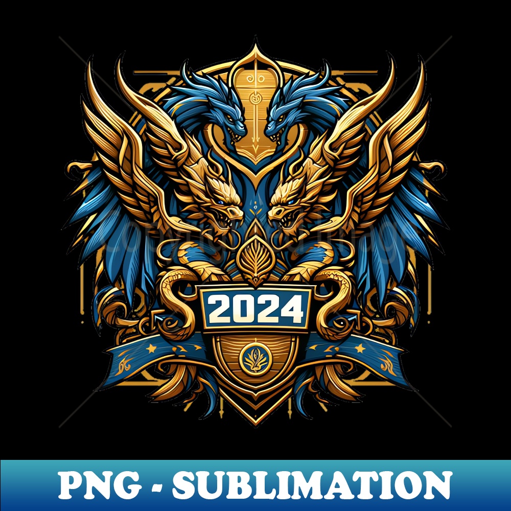 Wooden Gold Blue Dragon 2024 No2 - Aesthetic Sublimation Dig | Inspire ...