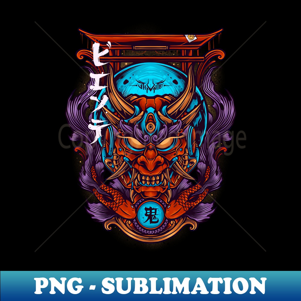 Oni mask cyborg - PNG Transparent Sublimation Design - Unloc | Inspire ...