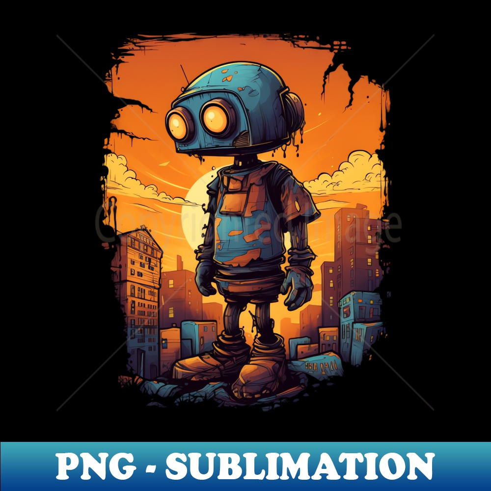 Sad Robot in a Post-Apocalyptic world - High-Quality PNG Sub | Inspire ...