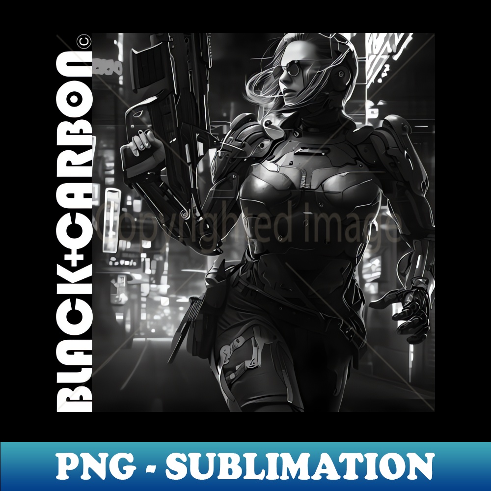 Black Carbon Cyberpunk Assassin 001 - Unique Sublimation PNG | Inspire ...