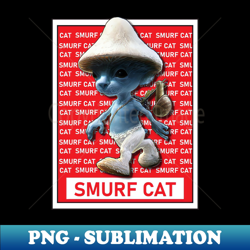 Funny Smurf cat MemeBlue mushroom Cat meme - Instant Sublima | Inspire ...