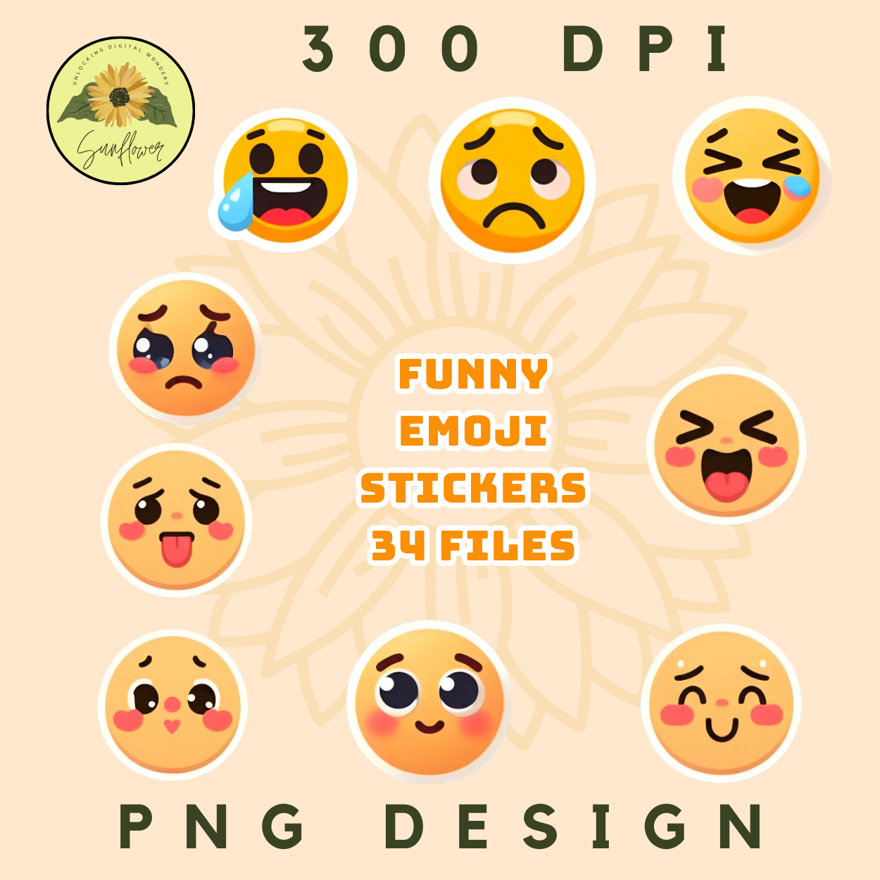 Cute Emoji Stickers PNG | Inspire Uplift