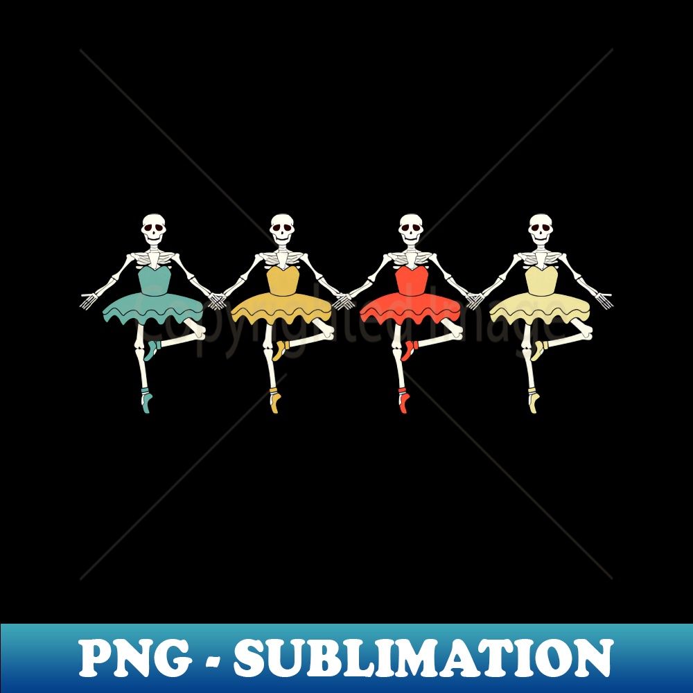 Dancing Skeletons With Tutu Halloween - PNG Transparent Digi | Inspire ...