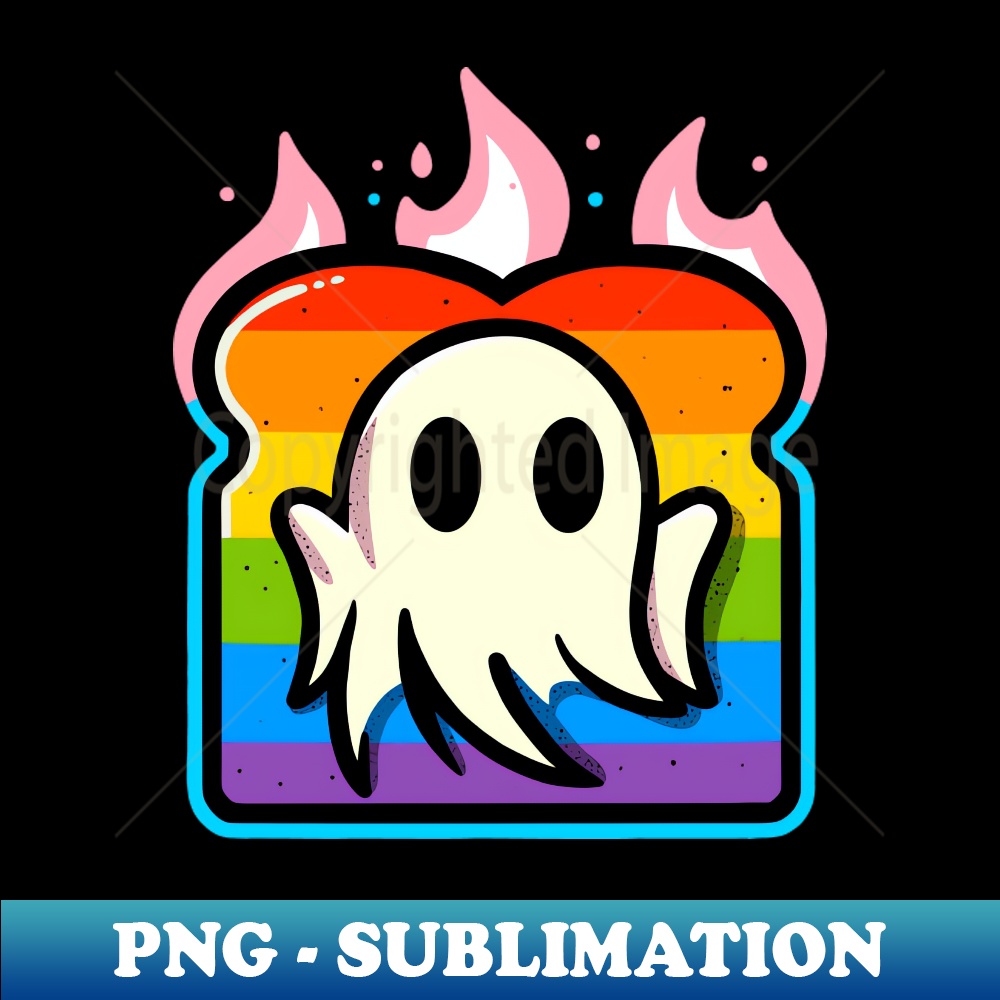 LGBT Pride Ghost on Toast - PNG Transparent Digital Download | Inspire ...
