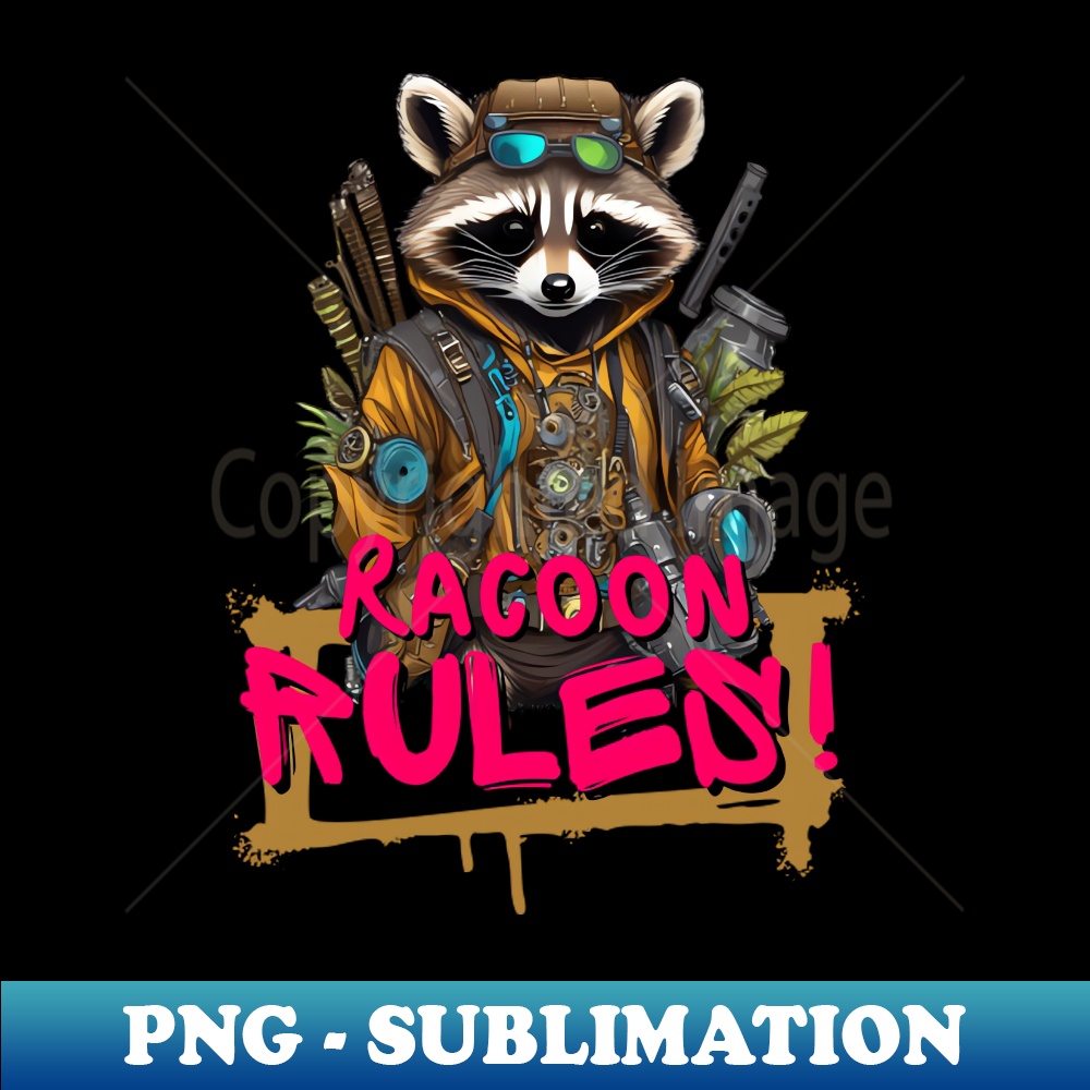 Raccoon Punk Style Colorful and Edgy Vector Design - PNG Tra | Inspire ...