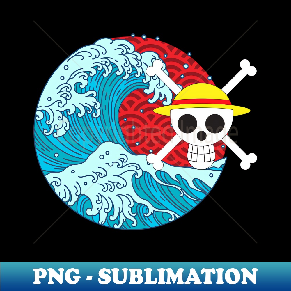 Straw Hat Wave - PNG Sublimation Digital Download | Inspire Uplift