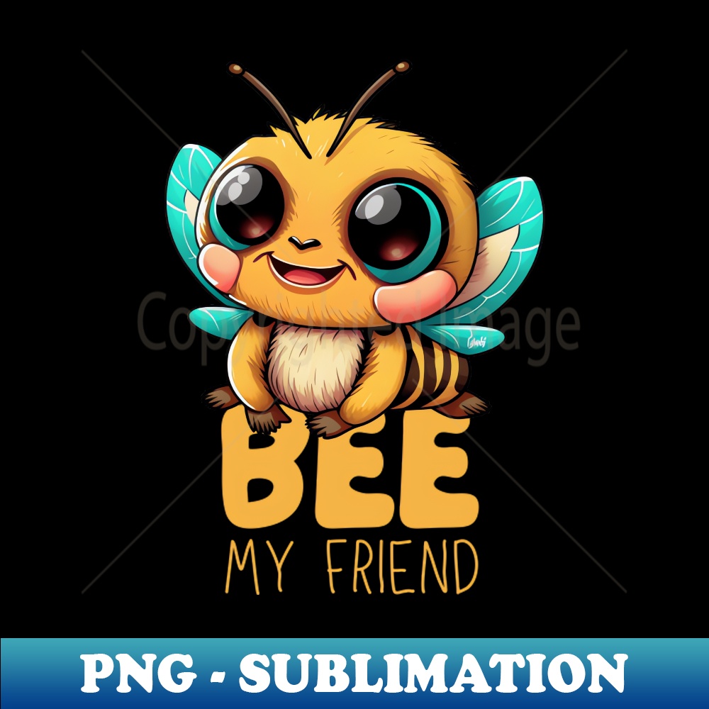 Bee My Friend Charming Comic Bee Art - Vintage Sublimation P | Inspire ...