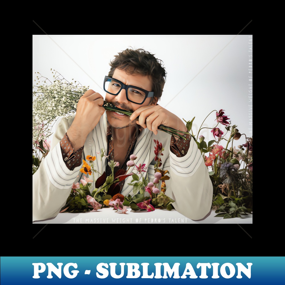 Pedro Pascal Flower Chompy - Vintage Sublimation PNG Downloa | Inspire ...