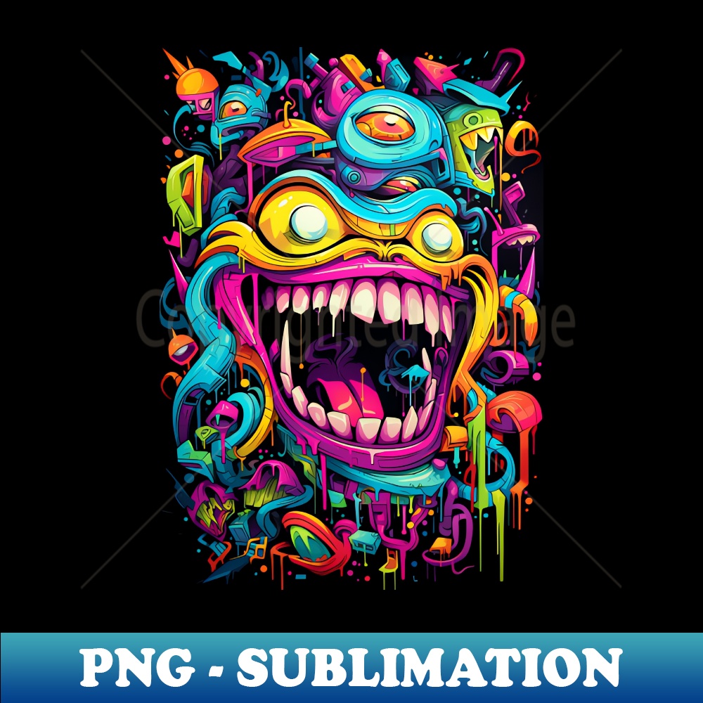 Graffiti Monster - Special Edition Sublimation PNG File | Inspire Uplift