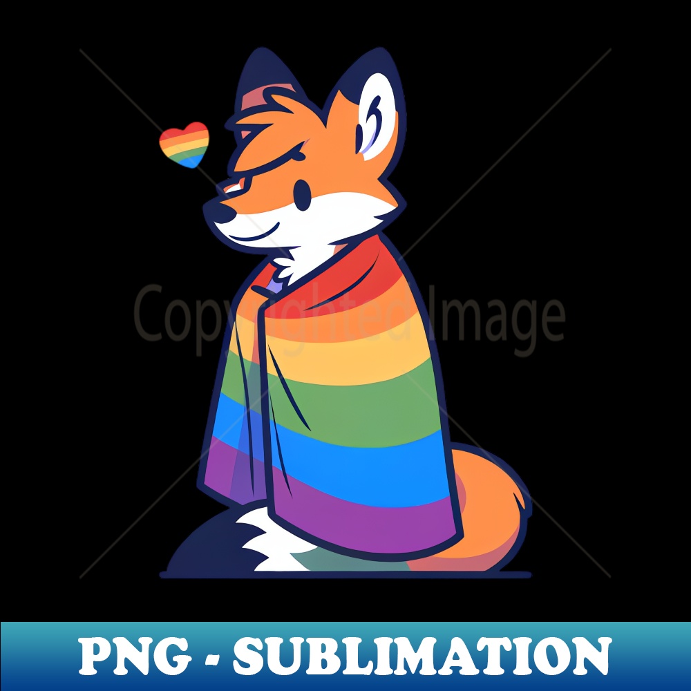 Comfy Womfy Furry Pride Fox LGBTQ Rainbow - PNG Transparent | Inspire ...