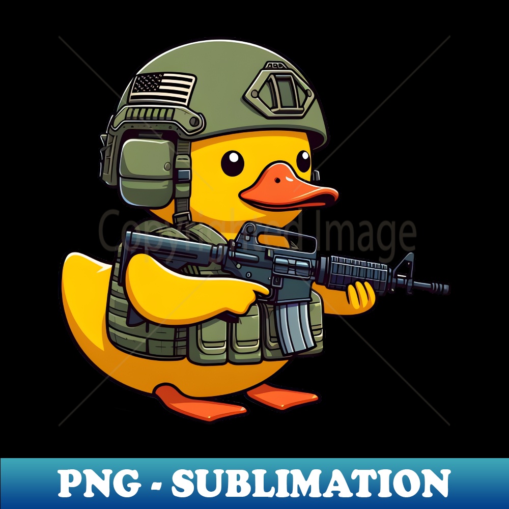 tactical Rubber Duck - Unique Sublimation PNG Download | Inspire Uplift