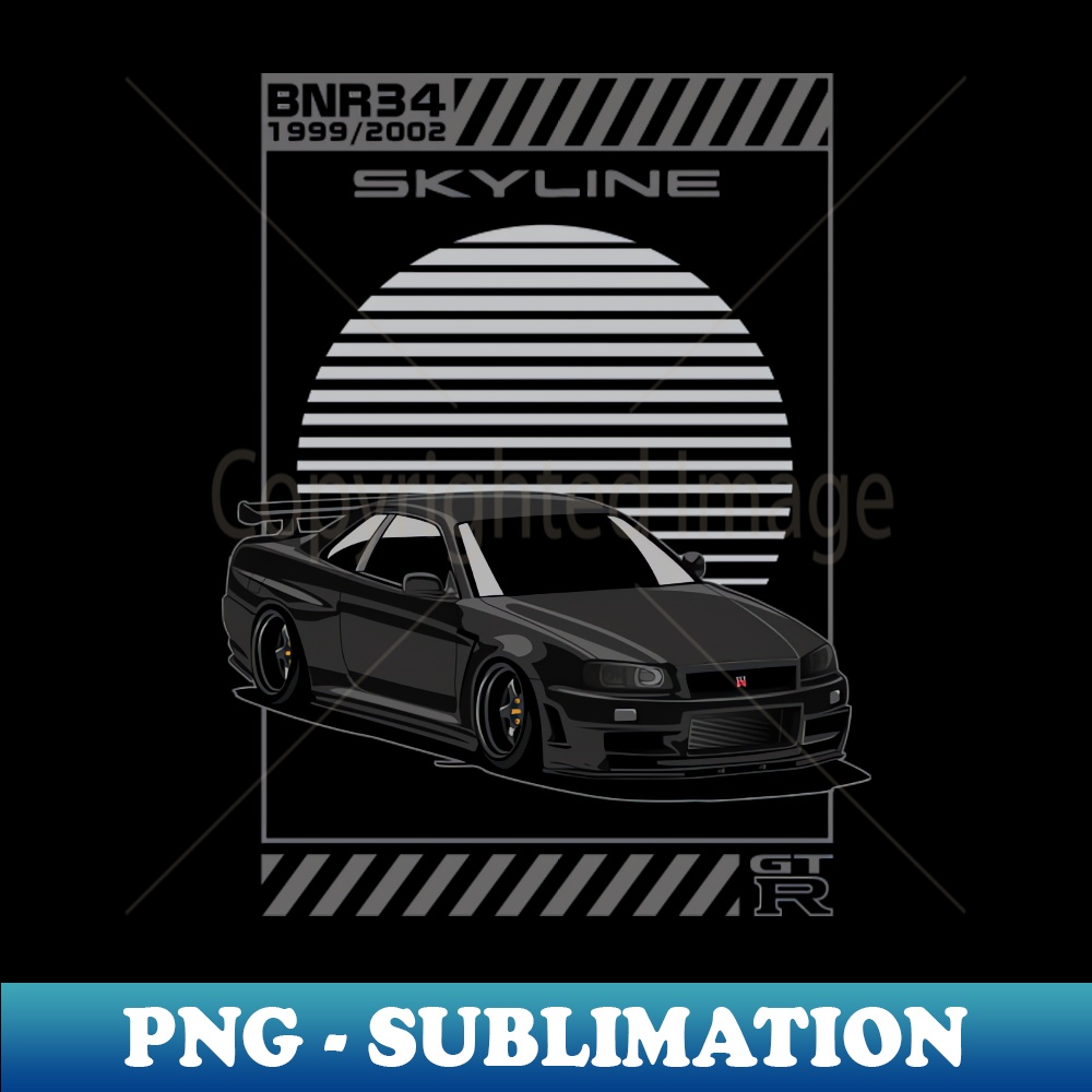 Skyline R34 - PNG Transparent Sublimation Design | Inspire Uplift